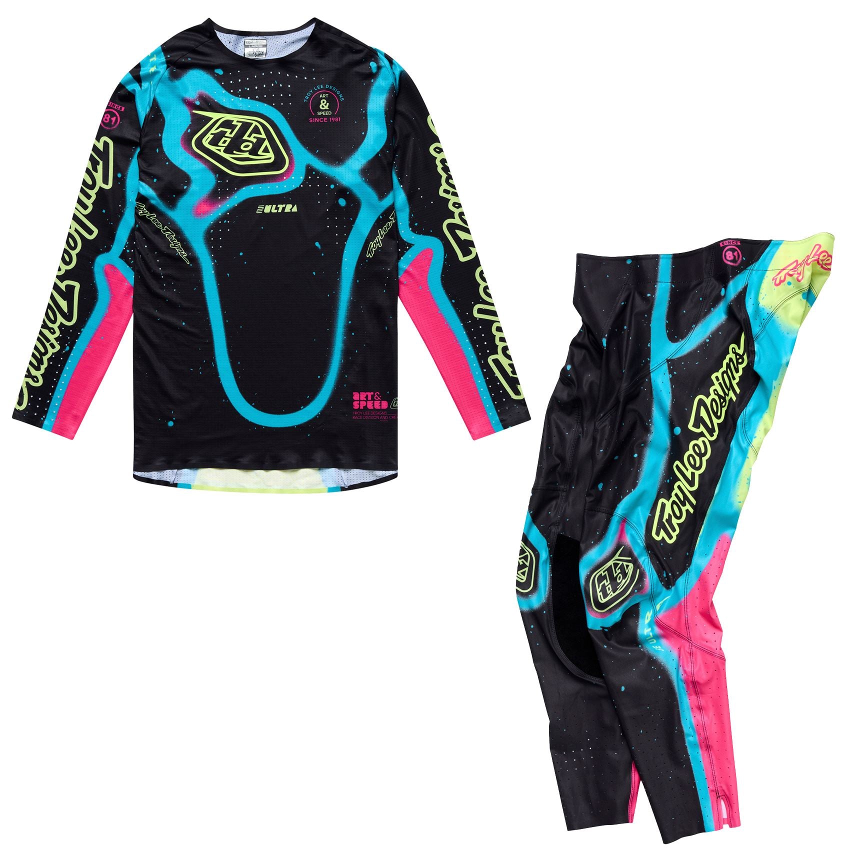 Troy Lee 2026 Motocross Combo Kit GP Pro Youth Membrane Black Glo Yell ...