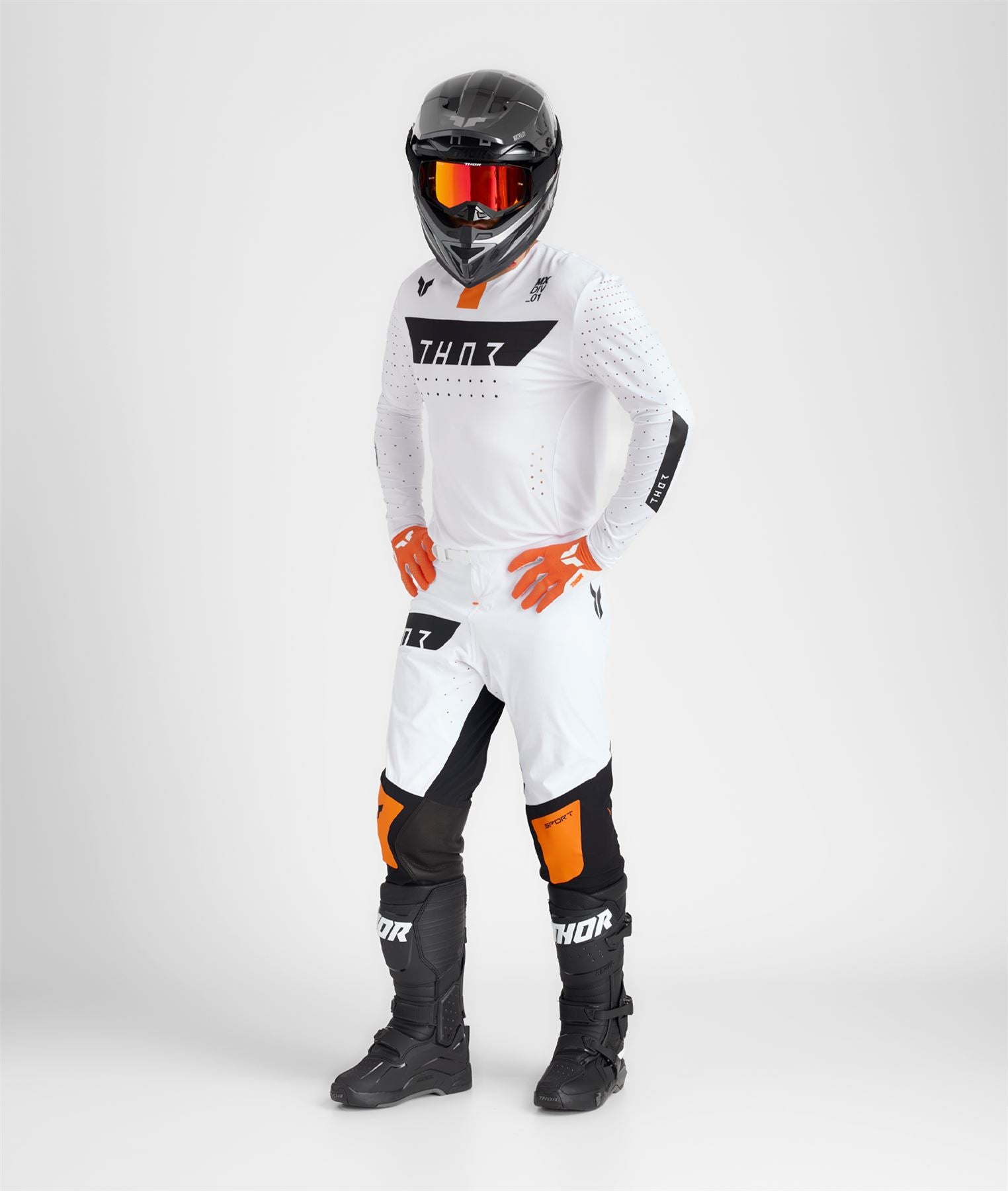 Thor 2025 Motocross Combo Kit Sportmode Rogue White Orange – A G Racing ...